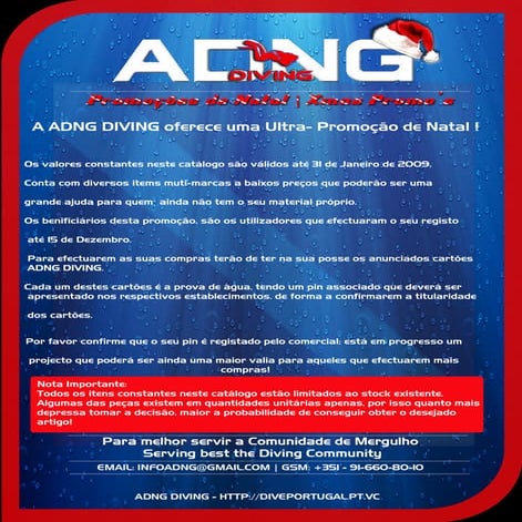 ADNG DIVING XMAS PROMO CATALOG | PDF