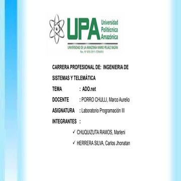 Ado.Net - mejores prácticas | PPTX