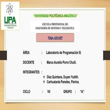 Ado.Net - mejores prácticas | PPTX