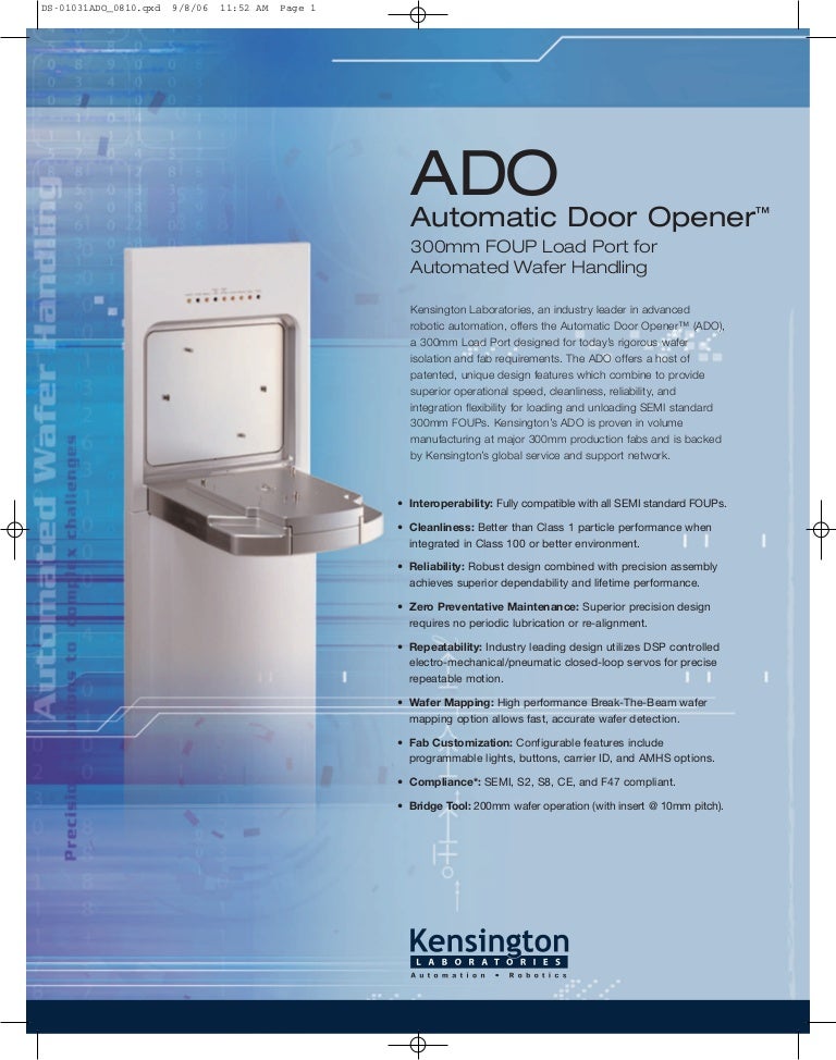 ADO - Automatic Door Opener - Kensington Labs