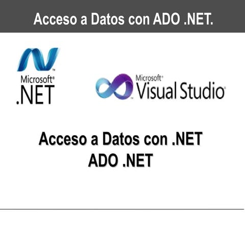 Ado.Net - mejores prácticas | PPTX