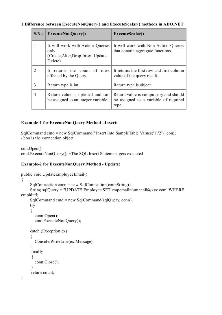 Adonet Difference Faqs 3