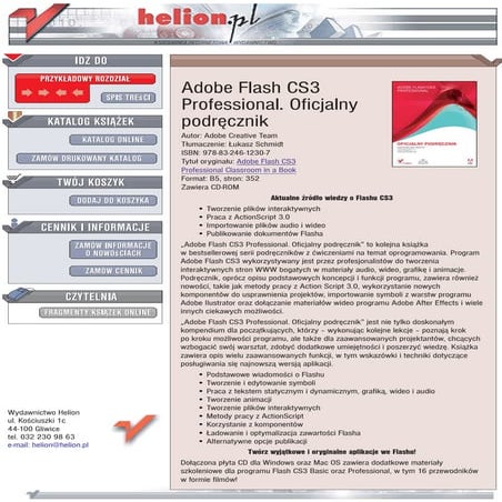 Adobe Flash CS3 Professional. Oficjalny podręcznik | PDF