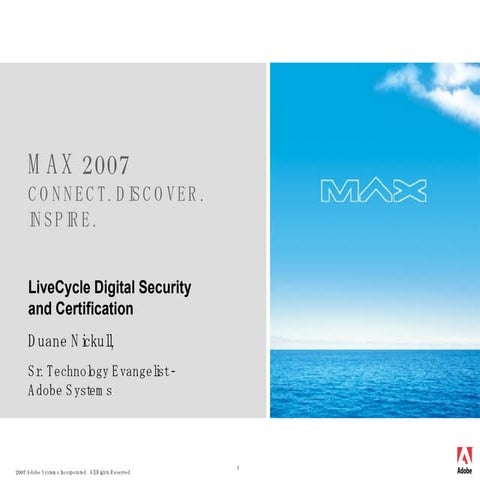 Adobe Pdf And Livecycle Es Security Ppt