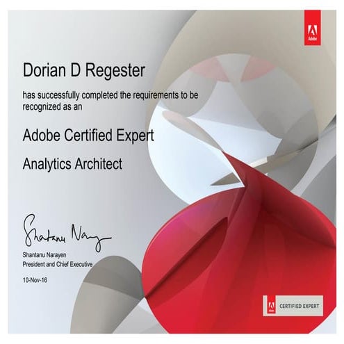 Adobe Certified Expert - Analytics Architect | PDF