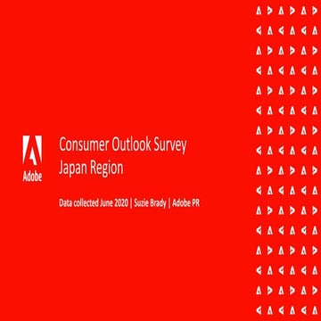 Adobe Consumer Outlook Survey Japan Region | PPT