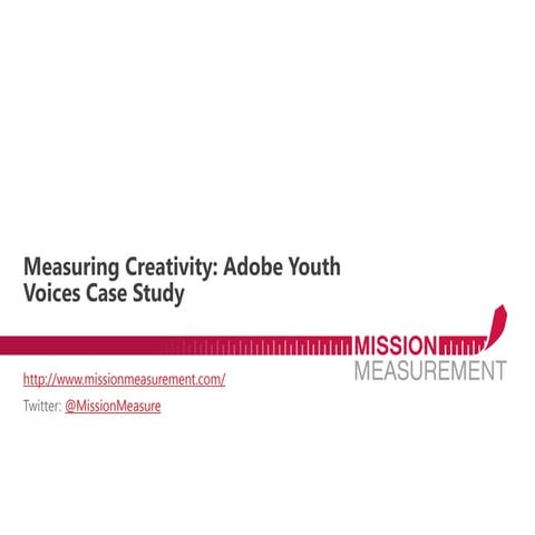 Measuring Creativity: Adobe Youth Voices Case Study | PDF