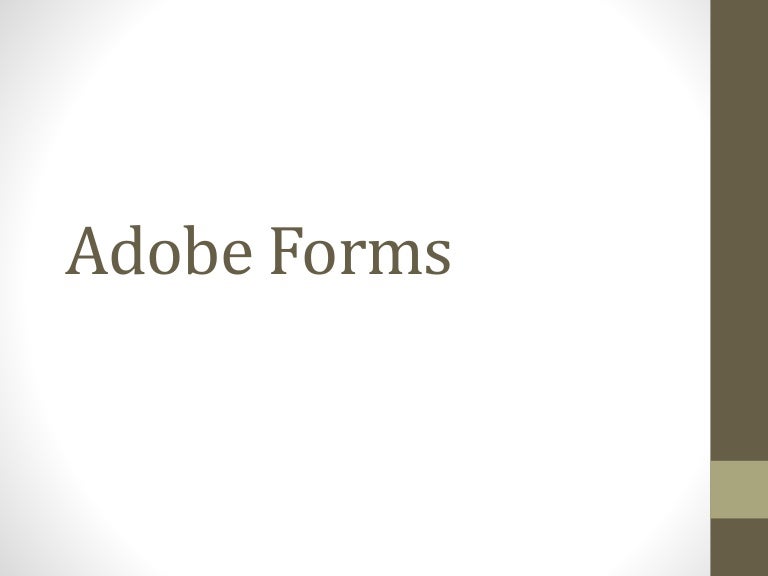 Sap Adobe Forms