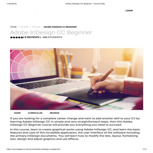 Adobe InDesign CC Beginner - Course Gate | PDF