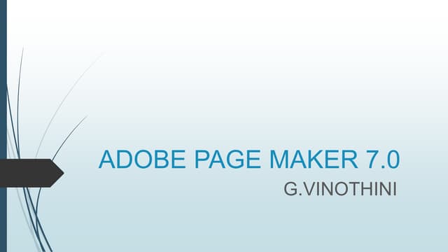 Adobe Pagemaker 7.0 | PPTX