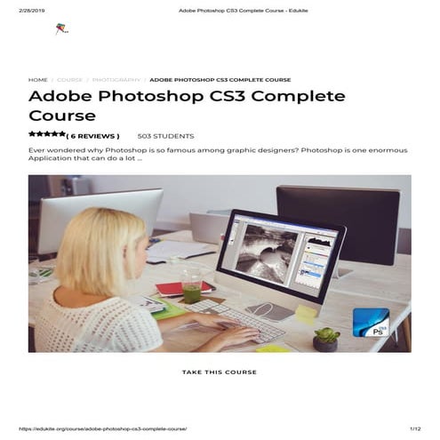 Adobe photoshop cs3 complete course - edukite | PDF
