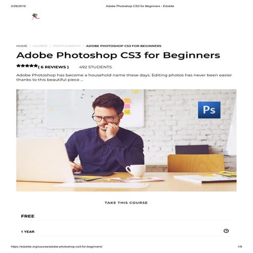 Adobe photoshop cs3 for beginners - edukite | PDF