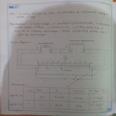 Practical file for class 12 physics galvanometer in series | PDF