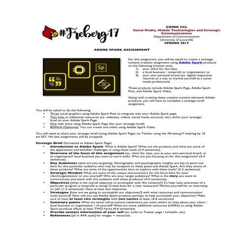 Adobe Spark Assignment Pdf 
