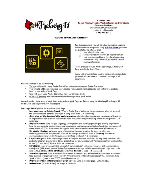 Adobe Spark Assignment Pdf