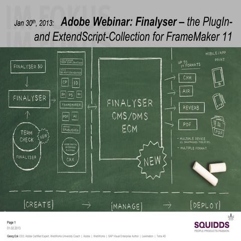 Finalyser – the PlugIn- and ExtendScript-Collection for FrameMaker 11 | PPT