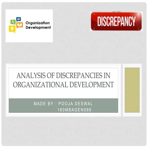 ANALYSIS OF DISCREPANCIES IN ORGANIZATIONAL DEVELOPMENT | PPTX