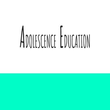 Adolescence Education Program (AEP) | PDF