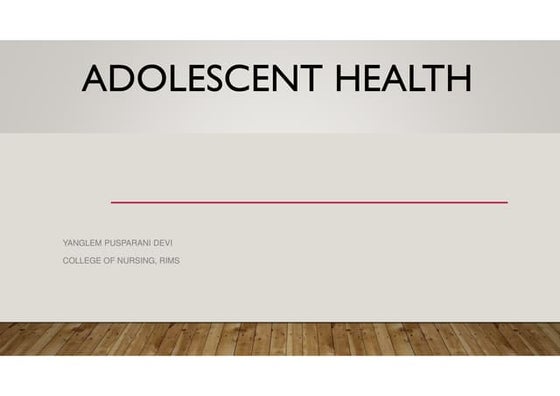 Adolescent Reproductive Sexual Health(ARSH) | PPT