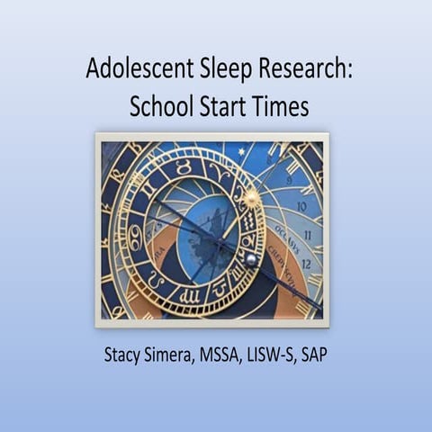 Adolescent Sleep Research | PPT