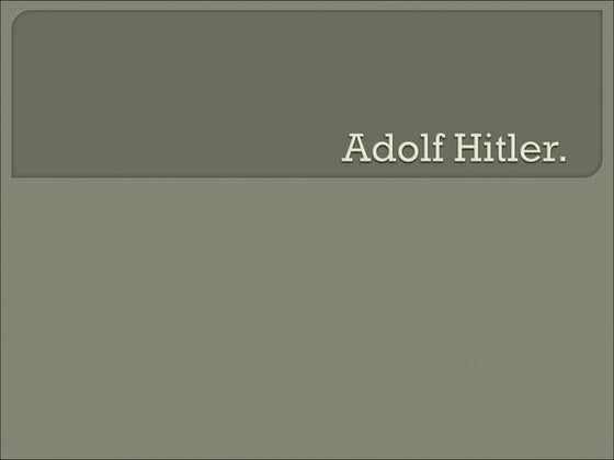 Adolf Hitler's Rise to Power | PDF