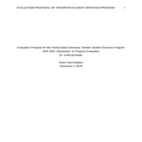 Program Evaluation Proposal | DOCX | Undergraduate Education | College ...