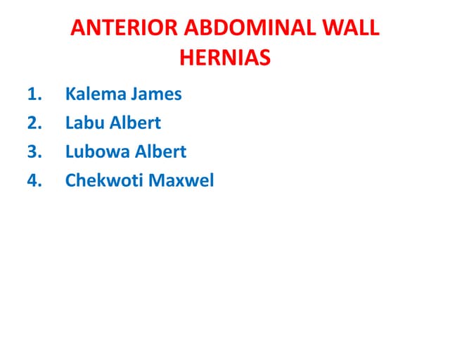 Inguinal and femoral hernia | PPTX