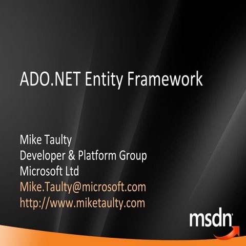 Adonet Entity Framework Ppt 1652