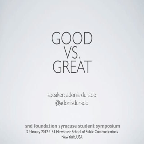 Adonis Durado: Good Vs. Great | KEY