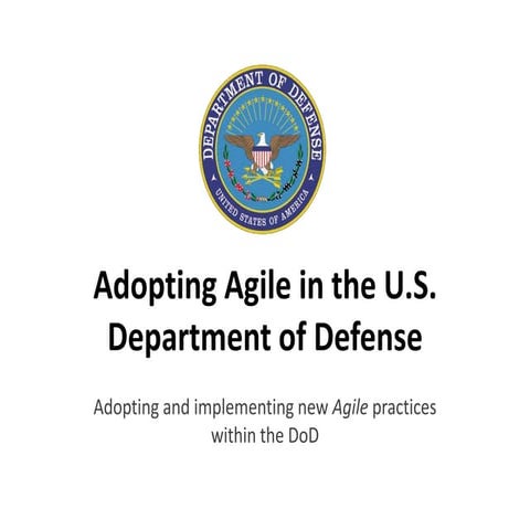 Adopting Agile in the DoD | PPTX