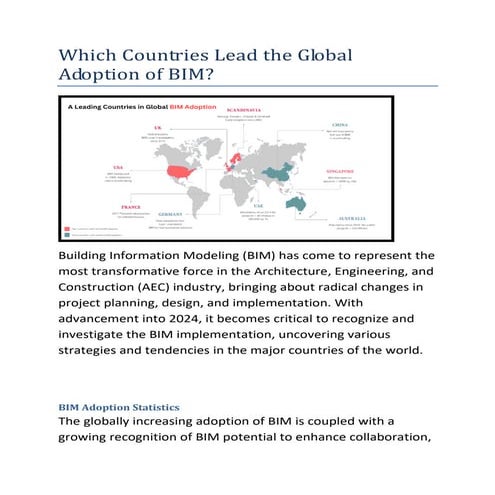 Which Countries Lead the Global Adoption of BIM? | PDF