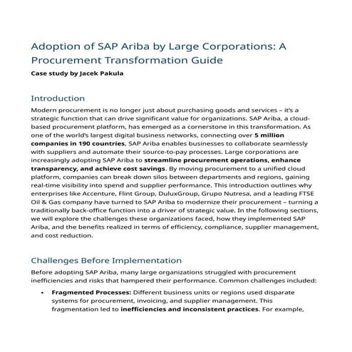 Adoption of SAP Ariba by Large Corporations.docx