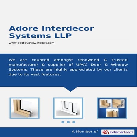 Adore Interdecor Systems LLP, Mumbai, Casement Windows | PDF