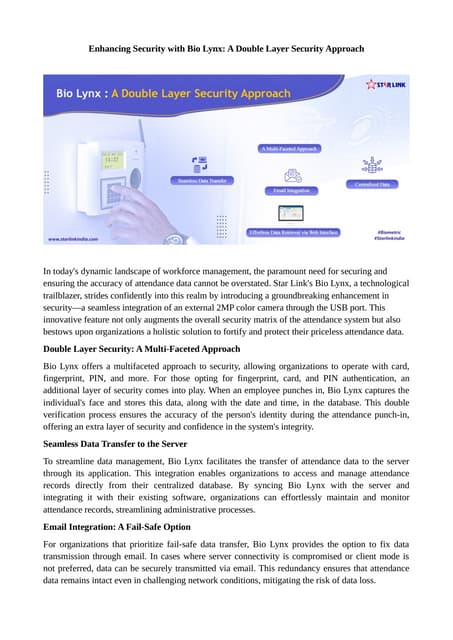 Best Biometric Device in India | PDF