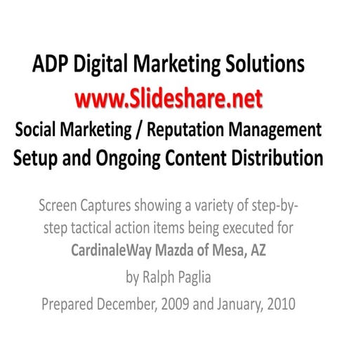 ADP Social Marketing Reputation Management Setup Screenshots for ...