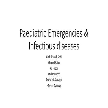 ED paeds emergencies and Infectious diseases | PPTX