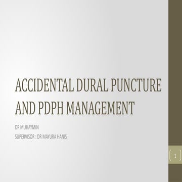 ADP and PDPH for obstetrics Anaesthesiology pptx | PPT