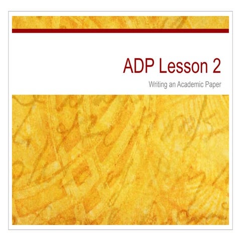 ADP L2 Writing Good Paragraphs | PPT