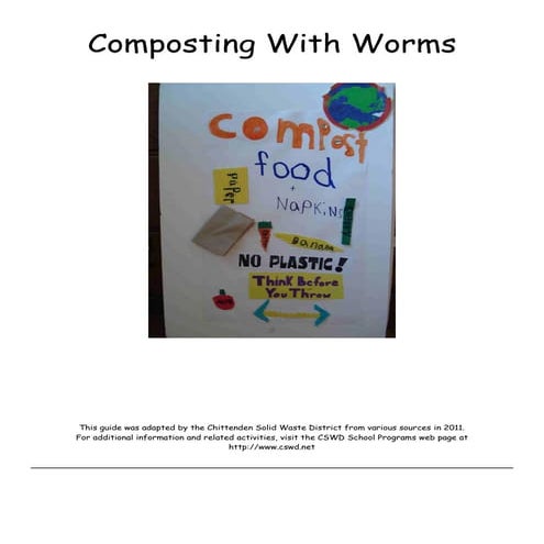 Teacher Worm Composting Guide | PDF