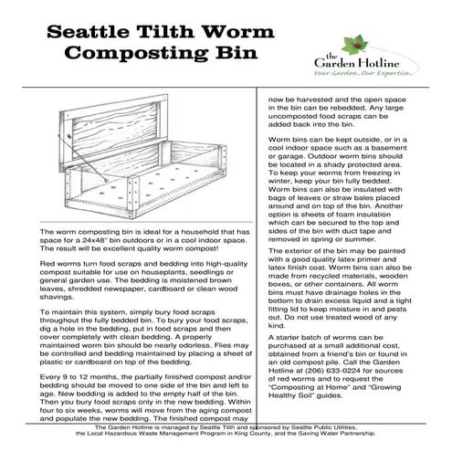Seattle Tilth Worm Composting Bin | PDF