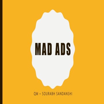 Mad Ads - Advertising and Logo Quiz | PPTX