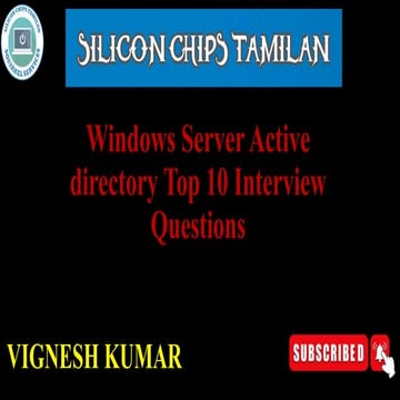 Top 10 Active Directory Interview Questions & Answers | PPTX