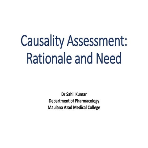 Who causality assessment scale | PPTX