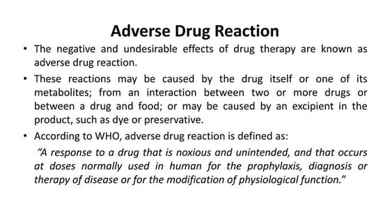 Adverse drug reactions | PPT