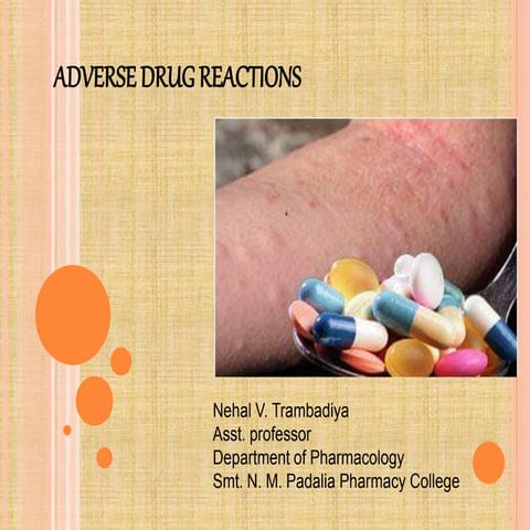Adverse Drug Reaction - Pharmacology | PPT