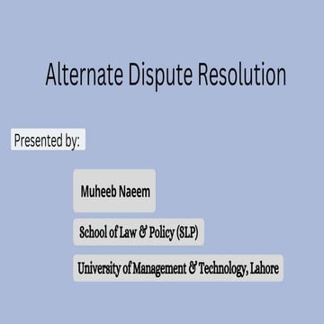 ADR - Section 1 to 12 | PDF