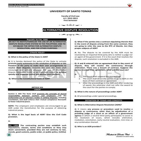 Judicial Dispute Resolution guide | PDF