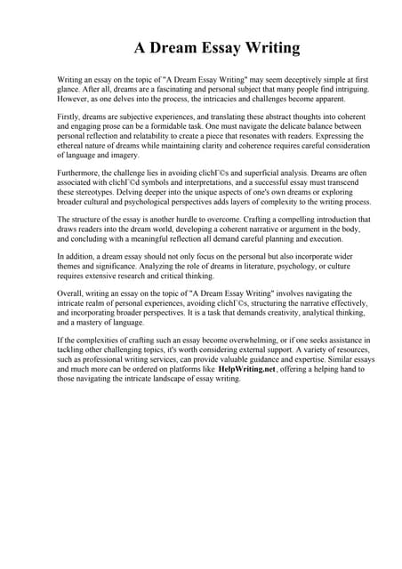 Dream Deferred Essay | PDF