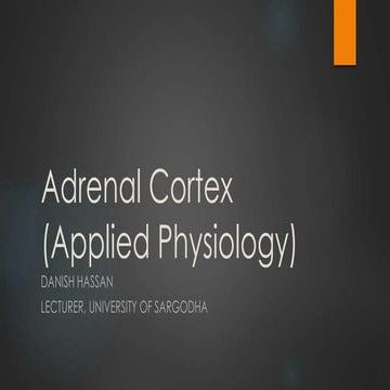 Adrenal cortex applied physiology | PPTX