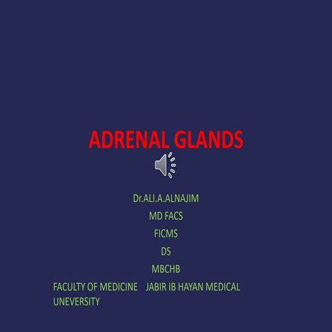 ADRENAL GLAND PATHOLOGY | PPTX